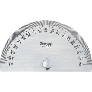 193 0-180DegRange Half-Moon Chrome Protractor | Fastenal