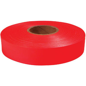 600' x 1" Red Fluorescent Plastic Flagging Tape | Fastenal