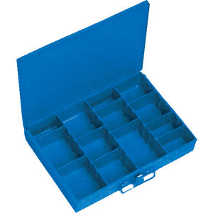 9-1/4"L x 13-3/8"W x 2"H Blue Steel Adjustable Small Scoop Compartment ...