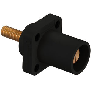 400A 250V 1P Black Stud Type Panel Mount Straight Single Male ...