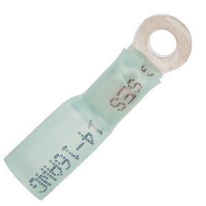 16-14 AWG Power Phase® #6 Stud Blue Polyolefin Sealed Crimp Ring ...