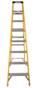 8' Type 1A 300lb Capacity 7-Step Fiberglass Rock River® Step Ladder ...