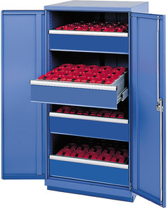 28-1/4"W x 28-1/2"D x 59-1/2"H Blue Closed Storage Cabinet for 40T ...