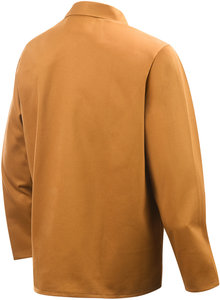 2XL 30" 12 oz Bucktan Cotton Snap Closures FR WELDMITE™ Welding Jacket ...