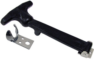 9.04" x 3.12" Passivated Finish Stainless Steel Rubber T Handles Latch ...