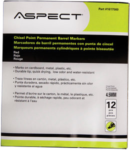 Red Chisel Tip Aspect® Permanent Marker | Fastenal