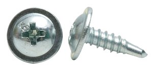 #8-18 x 1/2" Phillips Round Washer Head Zinc Finish #2 Point Steel TEKS ...