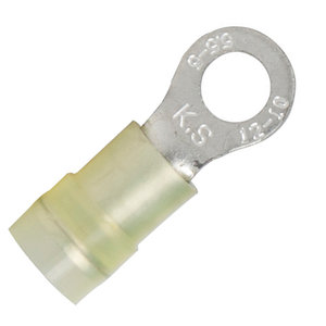 12-10 AWG #10 Stud Nylon Insulated Double Crimp Ring Terminal | Fastenal